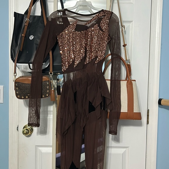 algy | Other | Brown Mesh One Piece Dance Costume | Poshmark